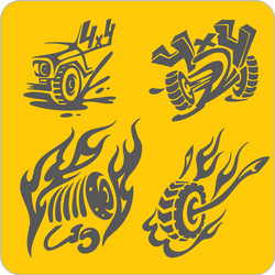 Off-road symbols - set Royalty Free Vector Image