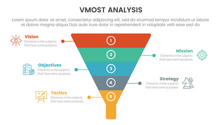 Vmost analysis model framework infographic 5 Vector Image