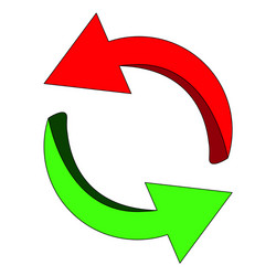 Arrow symbol silhouette icon clipart cycle Vector Image