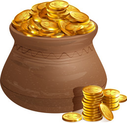 Brown empty clay ceramic pot Royalty Free Vector Image