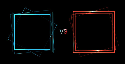 Versus game cover banner sport vs team concept Vector Image