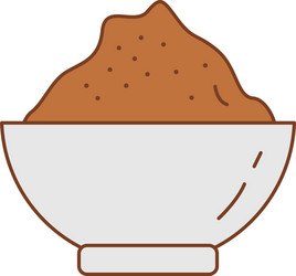 Cocoa powder detailed icon Royalty Free Vector Image