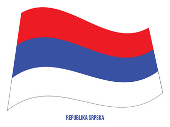 Republika srpska flag waving on white background Vector Image