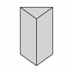 Octagonal prism geometric shape Royalty Free Vector Image