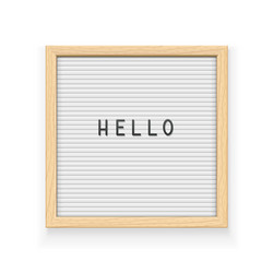 Hello pink letter board background Royalty Free Vector Image