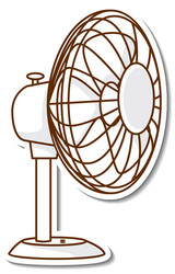 Electric fan in white color on background Vector Image