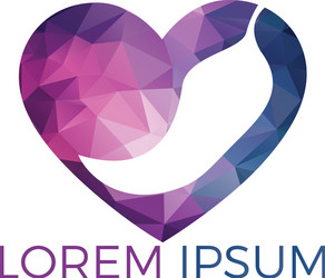 Chilli and heart logo design Royalty Free Vector Image