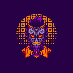 Three faced devil Royalty Free Vector Image - VectorStock