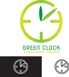 Nature time logo icon design Royalty Free Vector Image