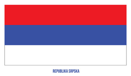 Republika srpska flag waving on white background Vector Image
