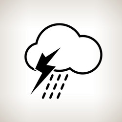 Thunderstorm cloud hand drawn Royalty Free Vector Image