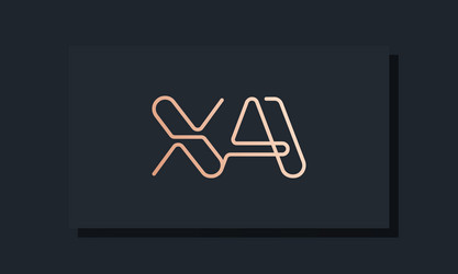 Initial letters xa monogram logo design bundle Vector Image