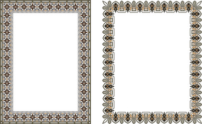Square frame with ornamental pattern Royalty Free Vector