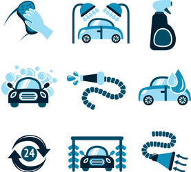 Car wash icons set Royalty Free Vector Image - VectorStock