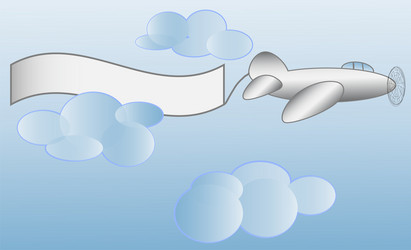 Flying planes set with banners template Royalty Free Vector