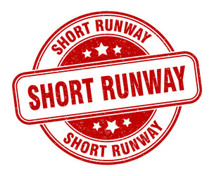 Short runway brown grunge stamp Royalty Free Vector Image