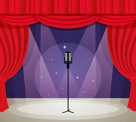 Realistic retro stage Royalty Free Vector Image