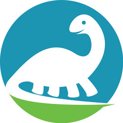 Brontosaurus logo template icon Royalty Free Vector Image