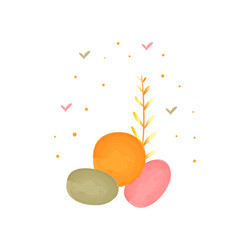 Soft color abstract geometric watercolor clip art Vector Image