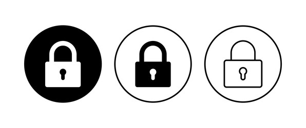 Lock icon set padlock icon encryption icon Vector Image