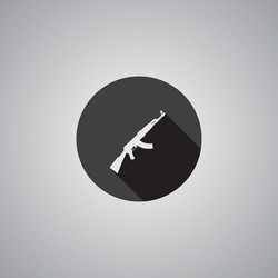 Shotgun black icon rifle symbol weapon sign Vector Image
