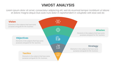 Vmost analysis model framework infographic 5 Vector Image