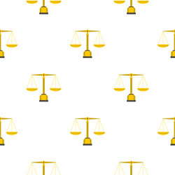 Scales of justice pattern seamless blue Royalty Free Vector