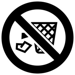No trash prohibited sign forbidden round sticker Vector Image