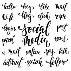 Set of handwritten positive inspirational quotes Vector Image