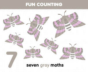 Education game for children tracing number seven Vector Image