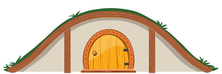 Hobbit house isolated on white background Vector Image