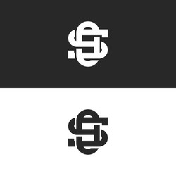 So logo monogram emblem style with crown shape Vector Image