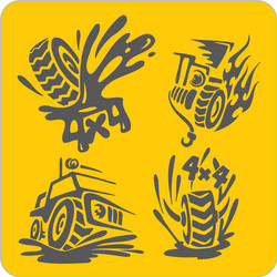 Off-road symbols - set Royalty Free Vector Image