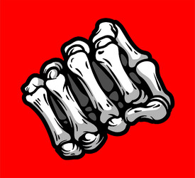 Skeleton holding tools template Royalty Free Vector Image