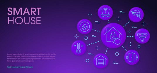 Home security background Royalty Free Vector Image