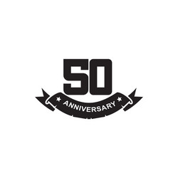 50th celebrating anniversary emblem logo design Vector Image