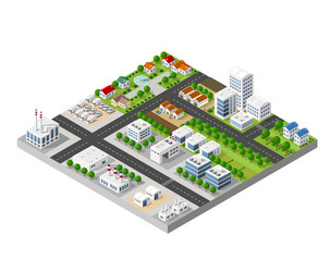 3d city Royalty Free Vector Image - VectorStock