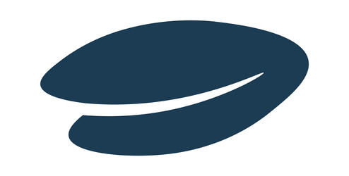 Shellfish black silhouette flat icon Royalty Free Vector