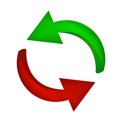 Arrow symbol silhouette icon clipart cycle Vector Image