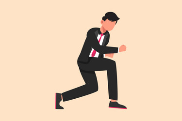 Cartoon flat style drawing businessman filled out Vector Image