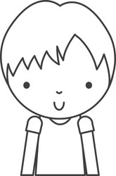 Little boy drawing isolated icon Royalty Free Vector Image