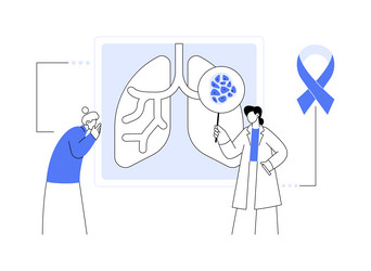 Lung cancer abstract concept Royalty Free Vector Image