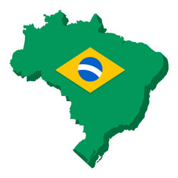 Map of brazil geometric icon Royalty Free Vector Image
