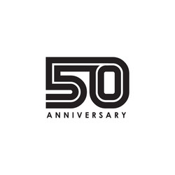 50th celebrating anniversary emblem logo design Vector Image