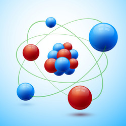 Ion atom molecule education poster Royalty Free Vector Image
