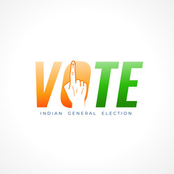 Indian general voting background for political Vector Image