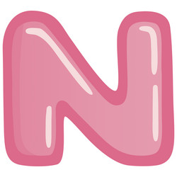 Letter N Pink