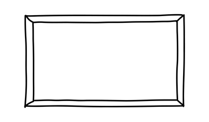 Doodle frames rectangle hand drawn borders Vector Image