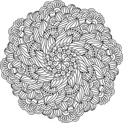 Round element for coloring book Royalty Free Vector Image