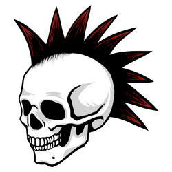 Skull punk head Royalty Free Vector Image - VectorStock